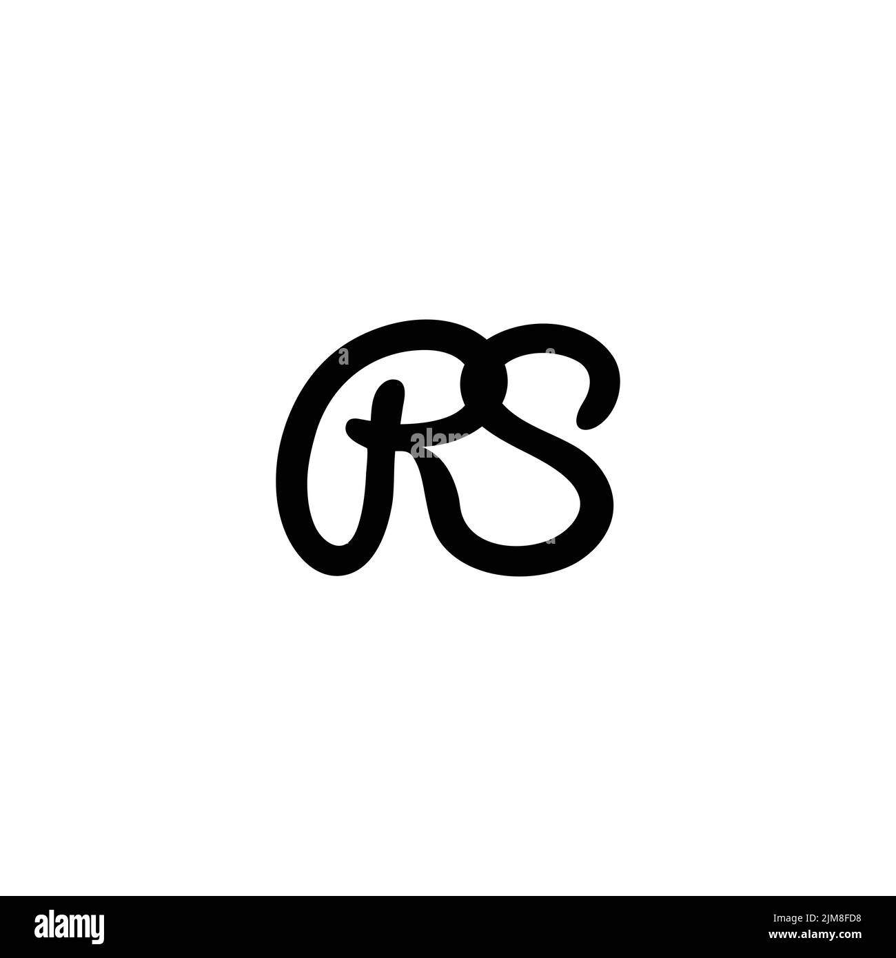 letter rs linked curves line simple logo vector Stock Vector Image & Art - Alamy