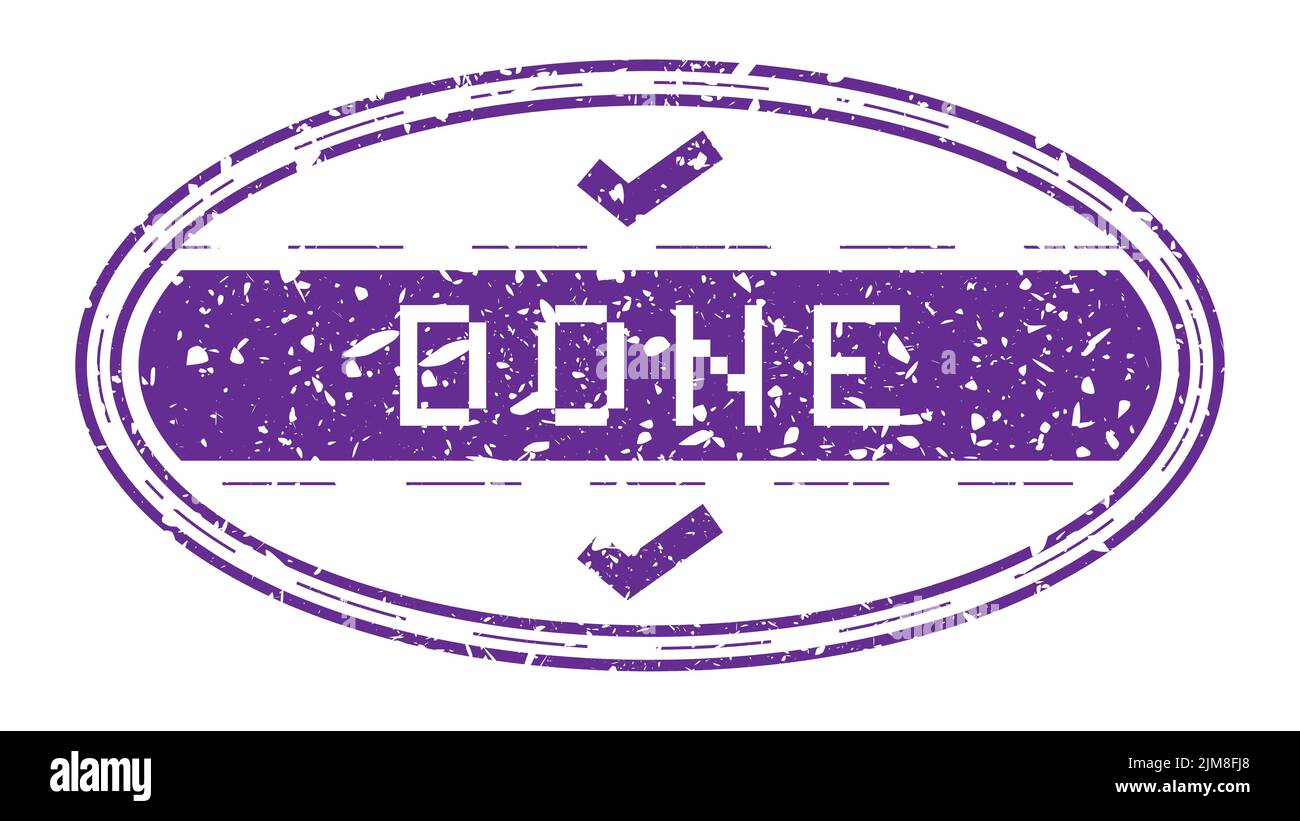 Simple vintage rubber stamp with Done text with Checkmark text Stock ...