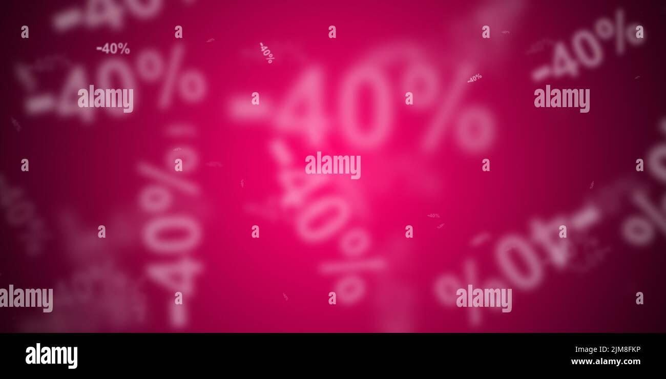 Flying 40% discount symbols hi-res stock photography and images - Alamy