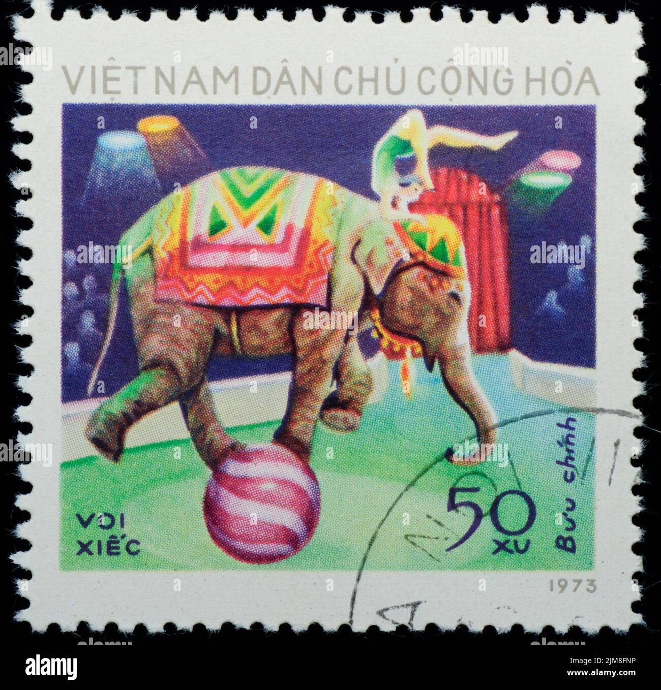 VIETNAM - CIRCA 1973: stamp - animal elephant Stock Photo - Alamy
