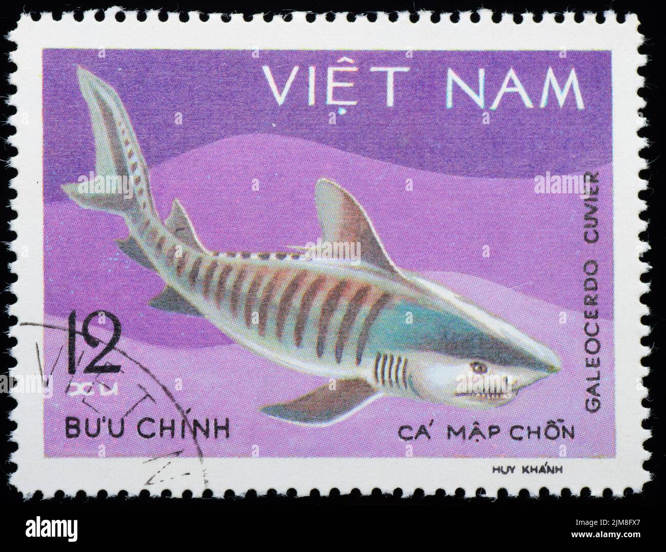 VIETNAM - CIRCA 1980: stamp animal fish shark Stock Photo - Alamy