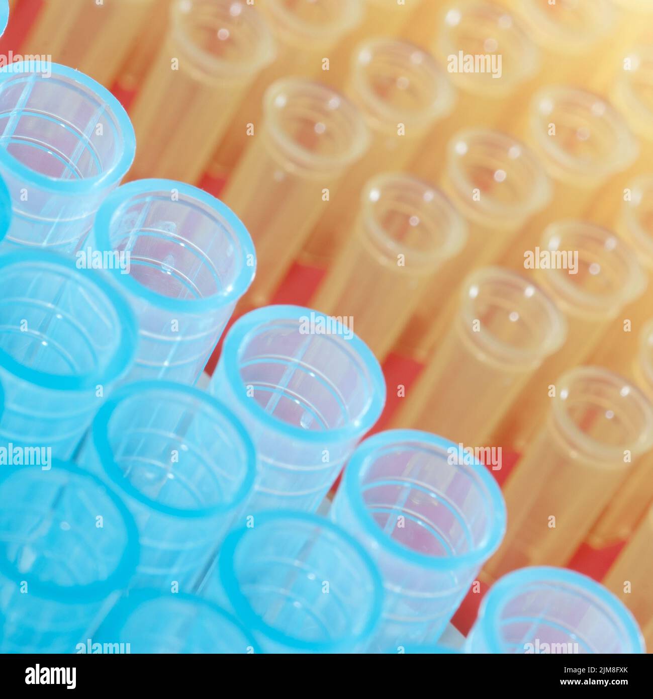 Science test pipette plastic tips Stock Photo - Alamy