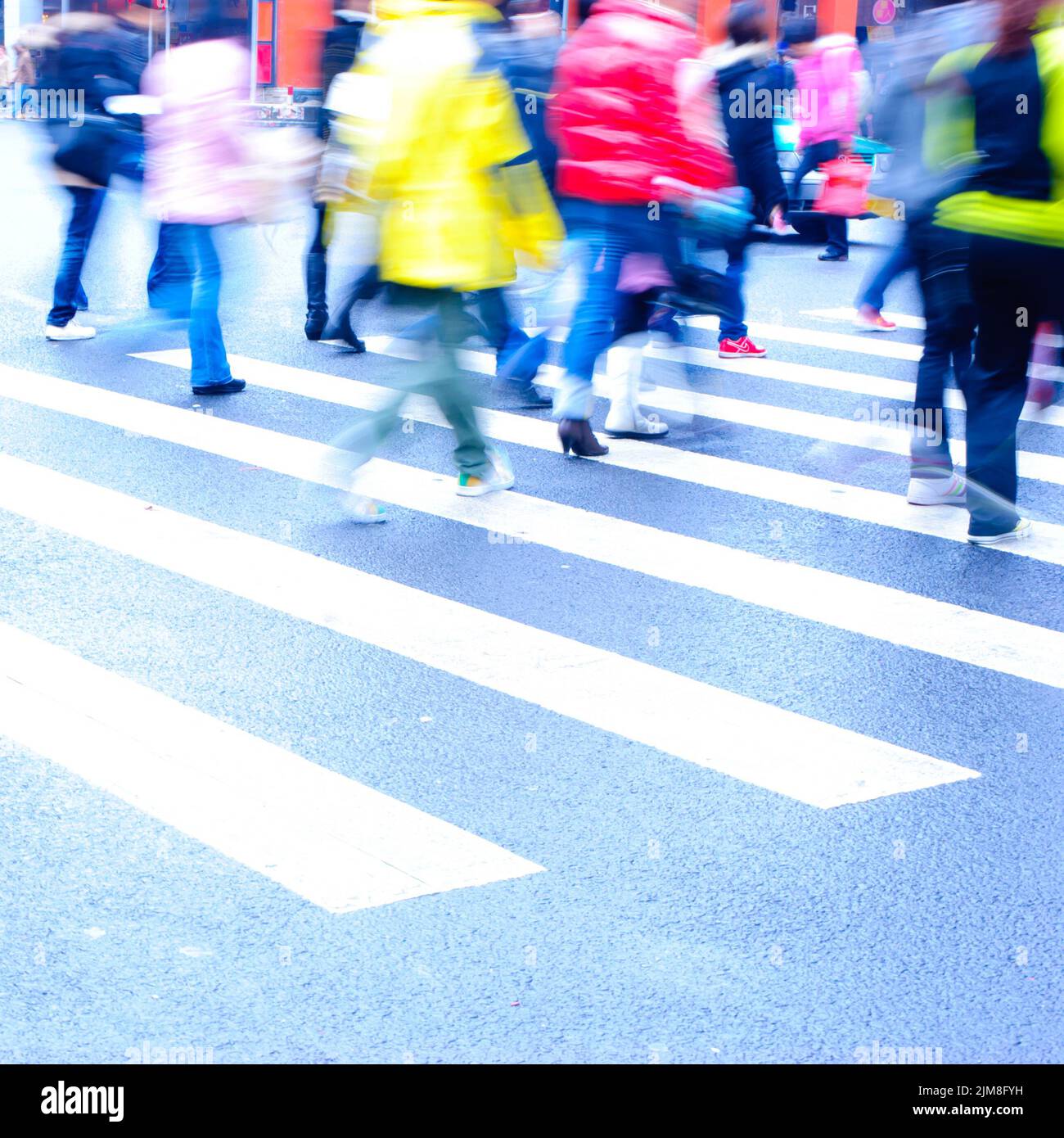 People on zebra crossing Stock Photo - Alamy