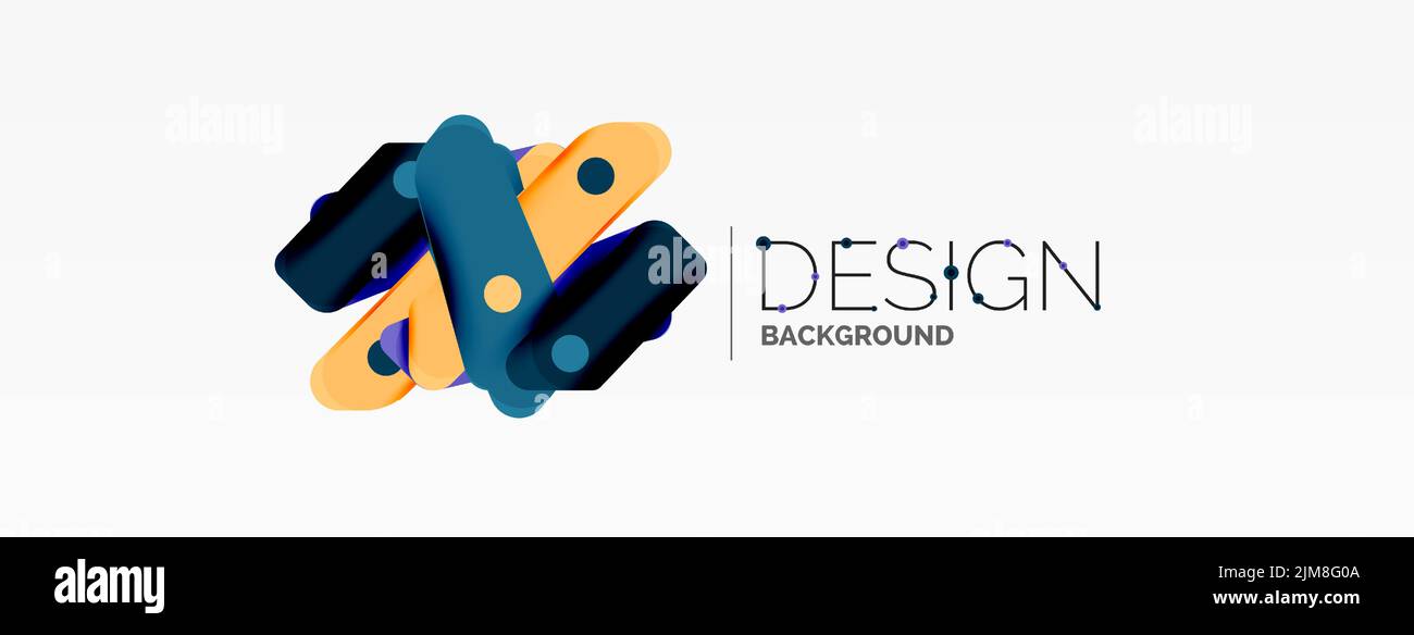 Tech minimal geometric wallpaper. Creative abstract background. Ribbon ...