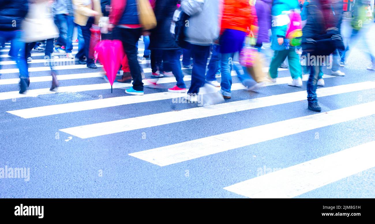 People on zebra crossing Stock Photo - Alamy