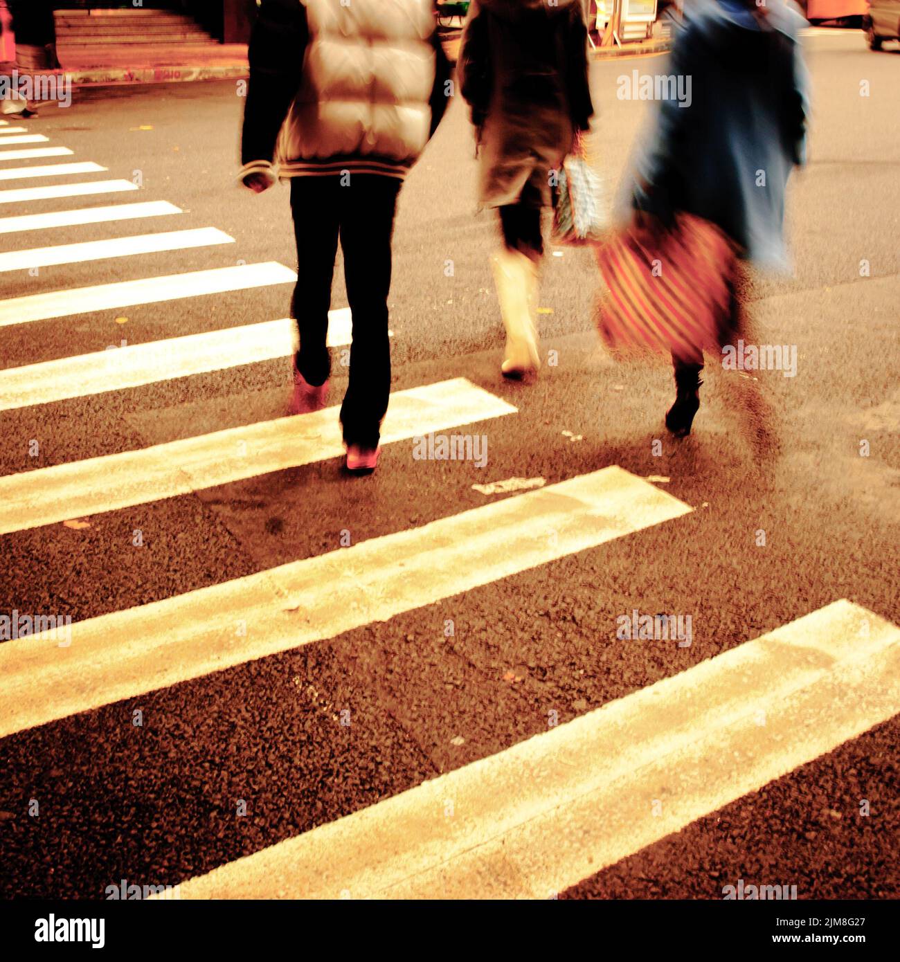 People on zebra crossing Stock Photo - Alamy