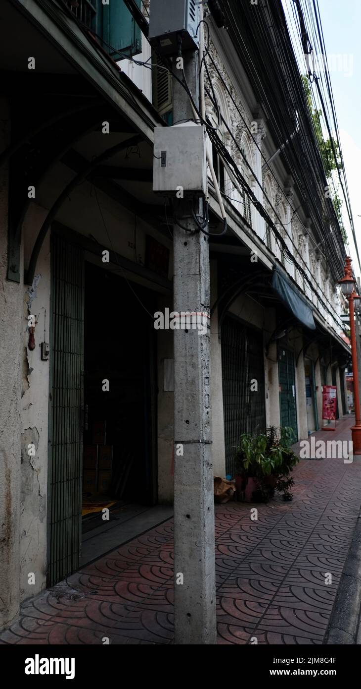Old Heritage Building on Song Wat road Chinatown Bangkok Thailand Stock ...