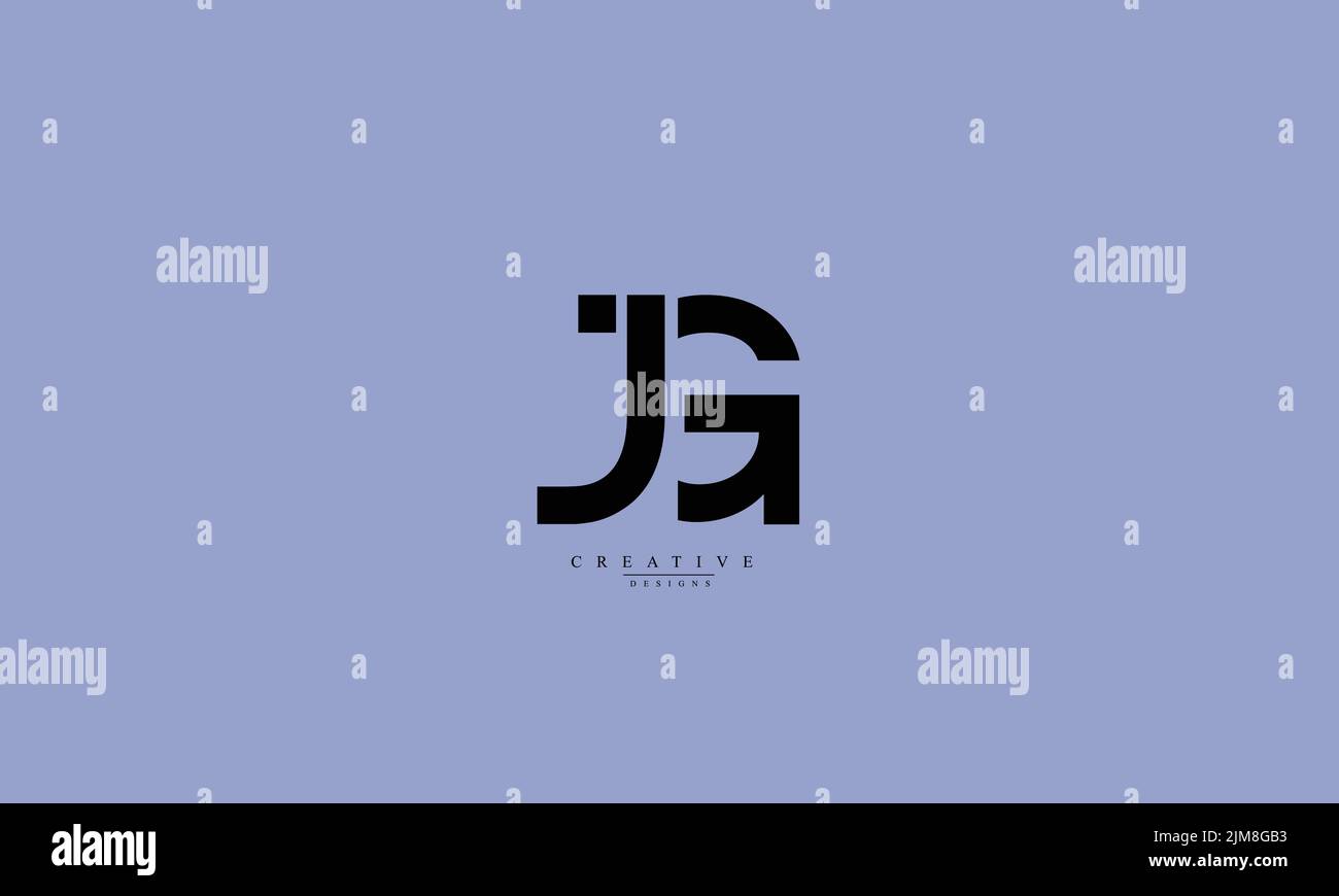 Letter jg logo hi-res stock photography and images - Alamy