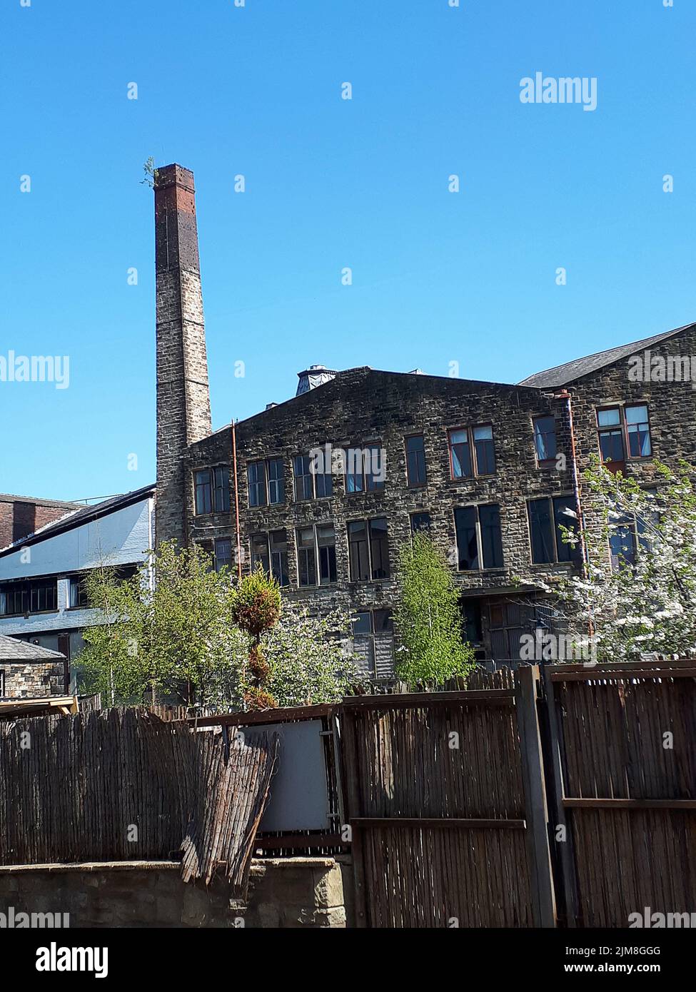 remnants of the industrial revolution on the town of Burnley Lancashire ...