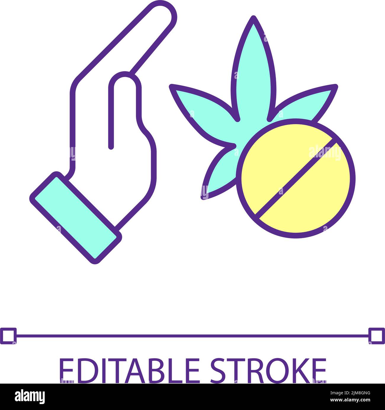 Narcotic drugs icon color Cut Out Stock Images & Pictures - Alamy