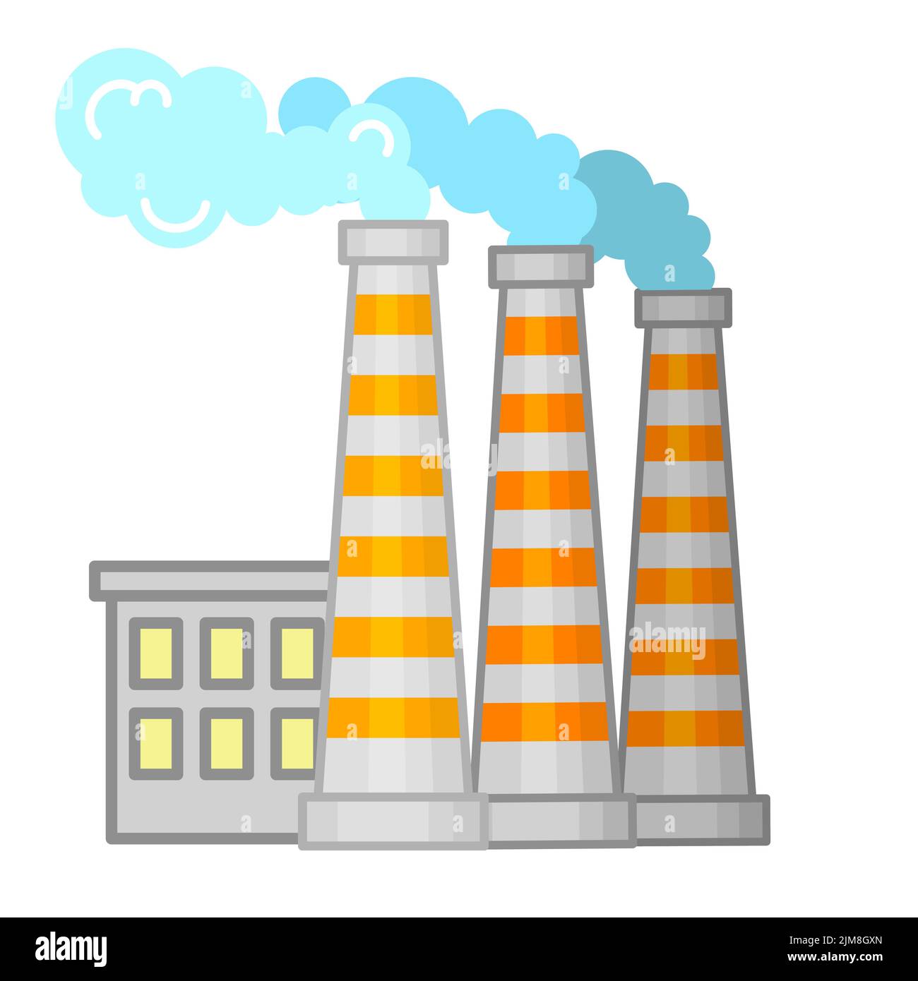 Biomass energy power plant. Eco Green Energy concept. Vector ...