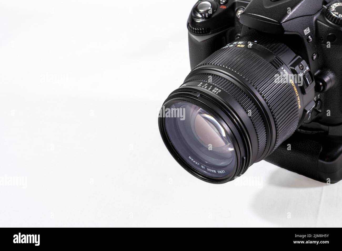 Professional digital camera, isolated on white background Stock Photo ...