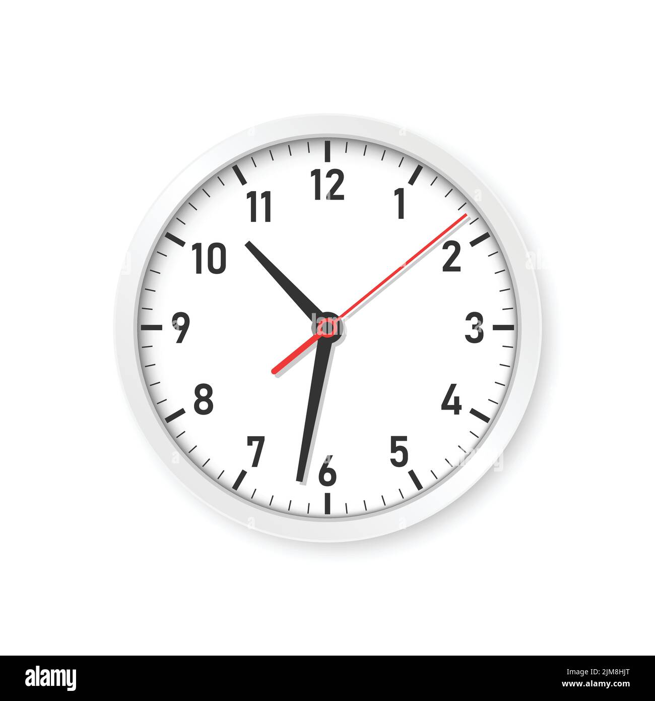 Clock icon illustration in flat style. Watch face vector illustration ...