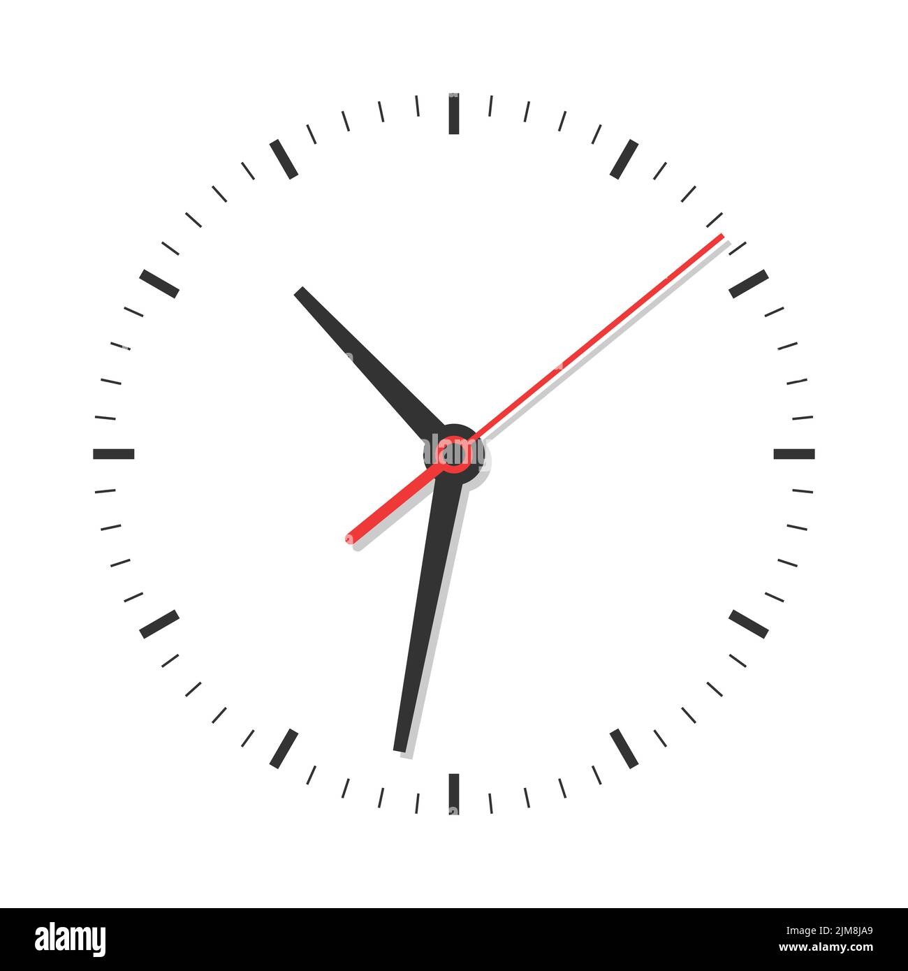 Clock icon illustration in flat style. Watch face vector illustration ...