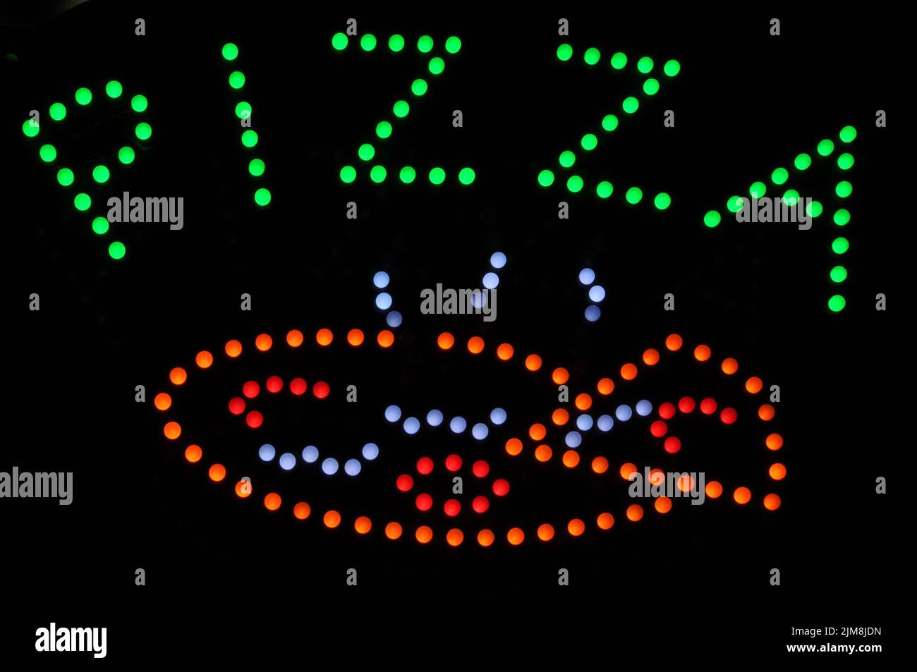 Pizza Neon Light Sign Stock Photo - Alamy