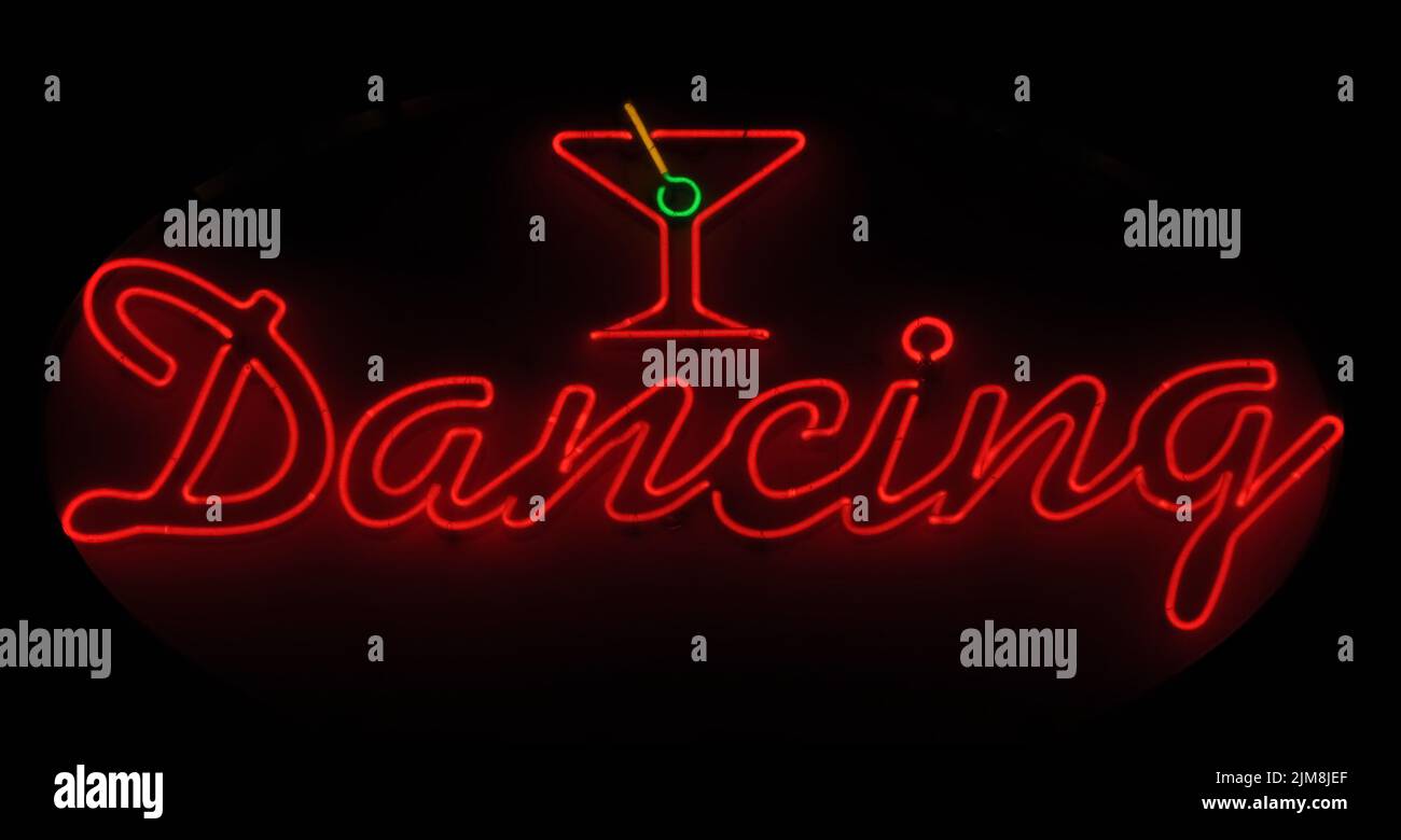 Dancing Neon Sign Stock Photo - Alamy