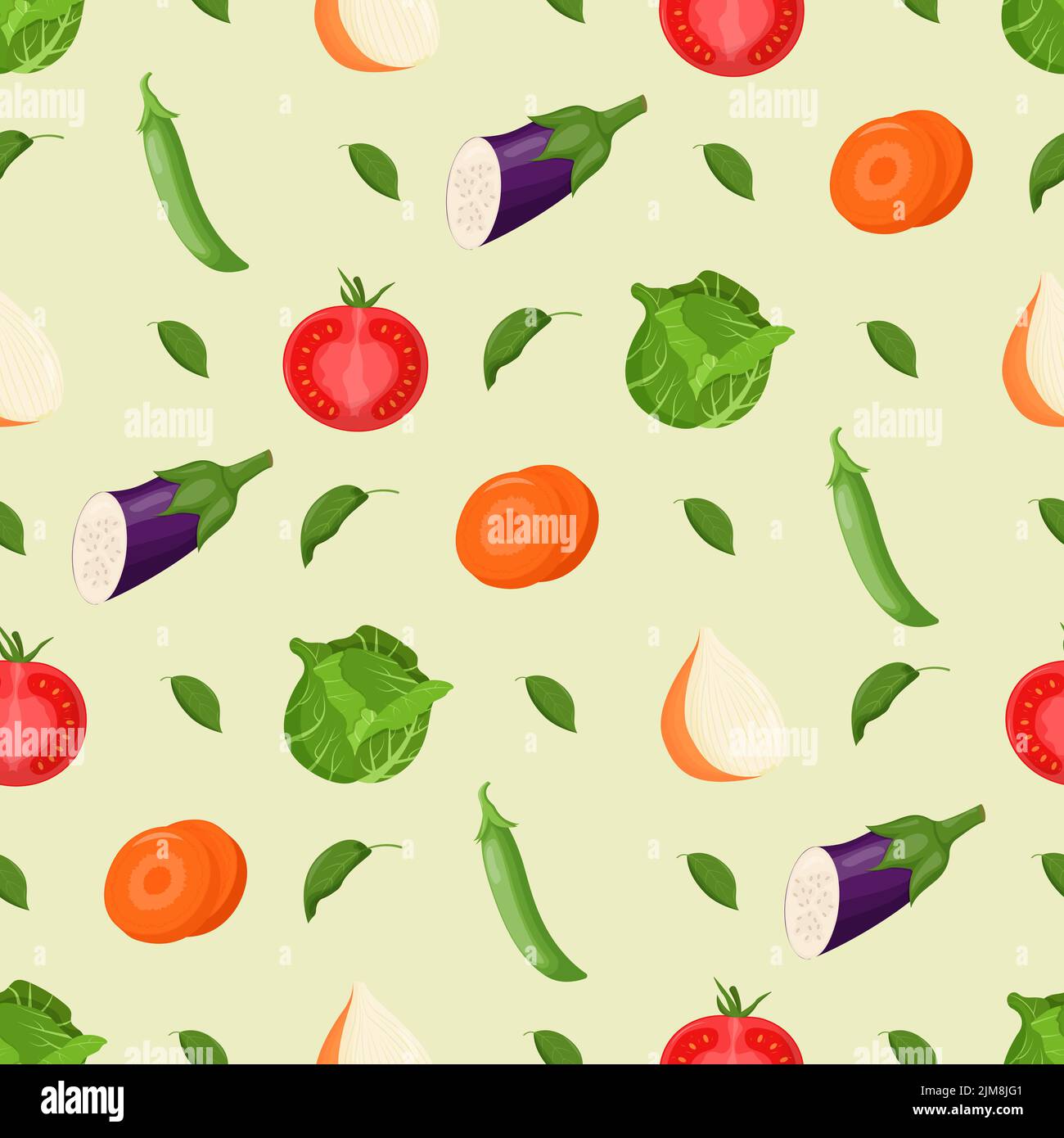 Vegetables seamless pattern. Vegetarian food, healthy eating concept ...