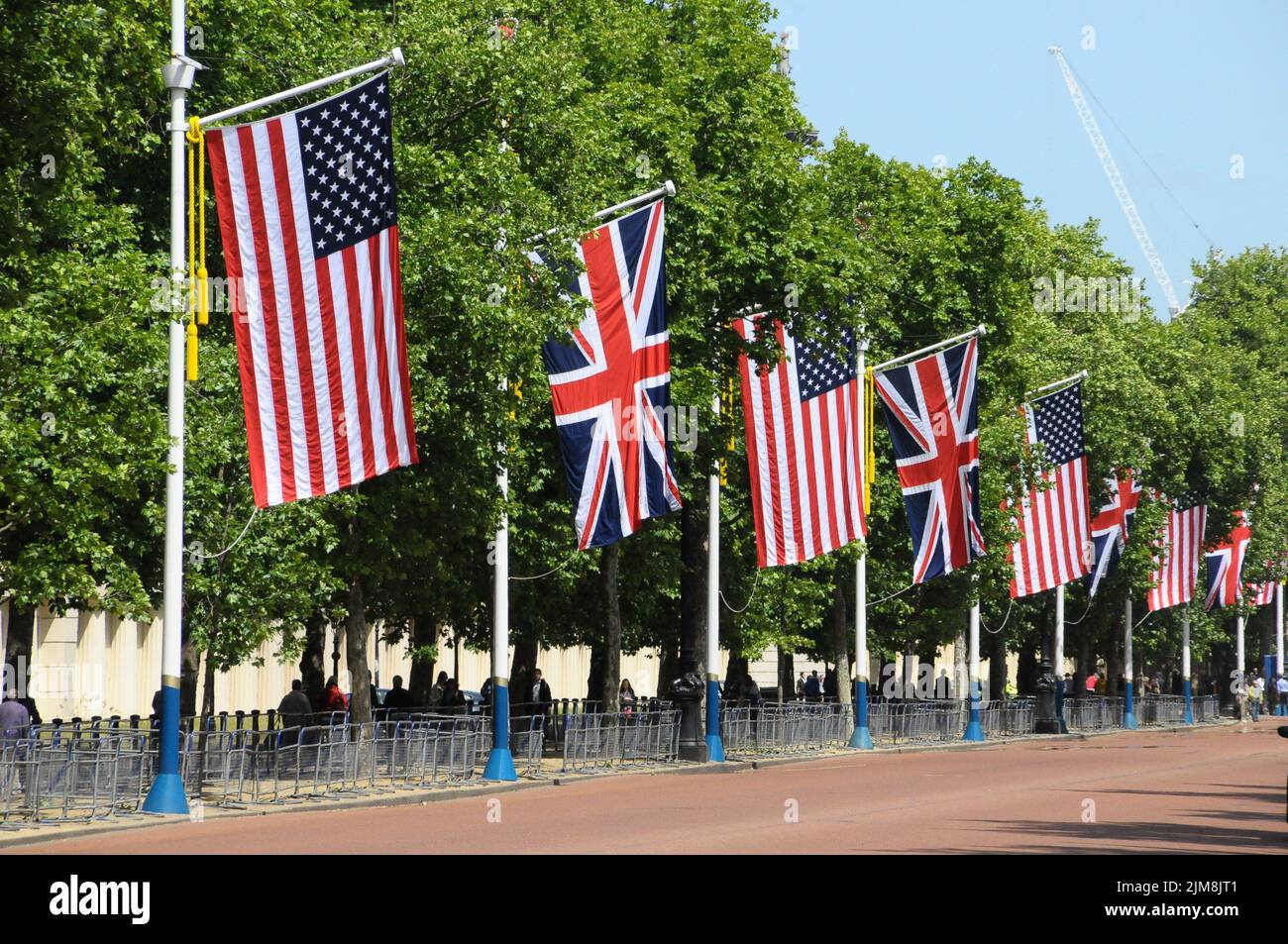 Uk/USA flags in Mall Stock Photo - Alamy