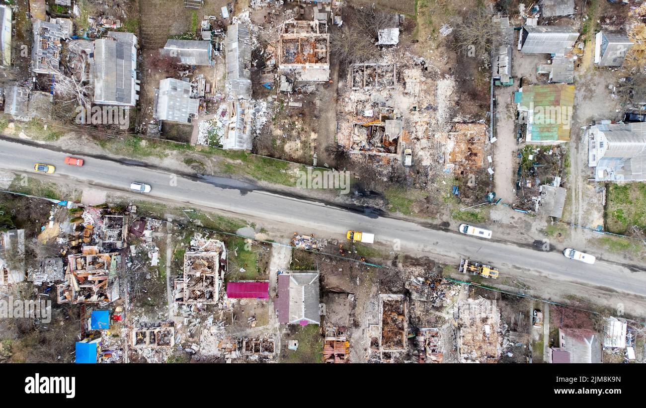 Andriivka, Kyiv Oblast , Ukraine. Pic Shows The village of Andriivka ...