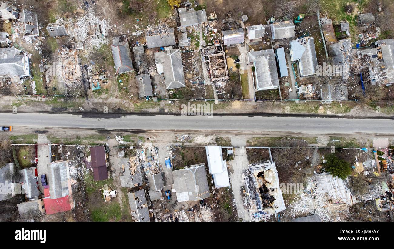 Andriivka, Kyiv Oblast , Ukraine. Pic Shows The village of Andriivka ...