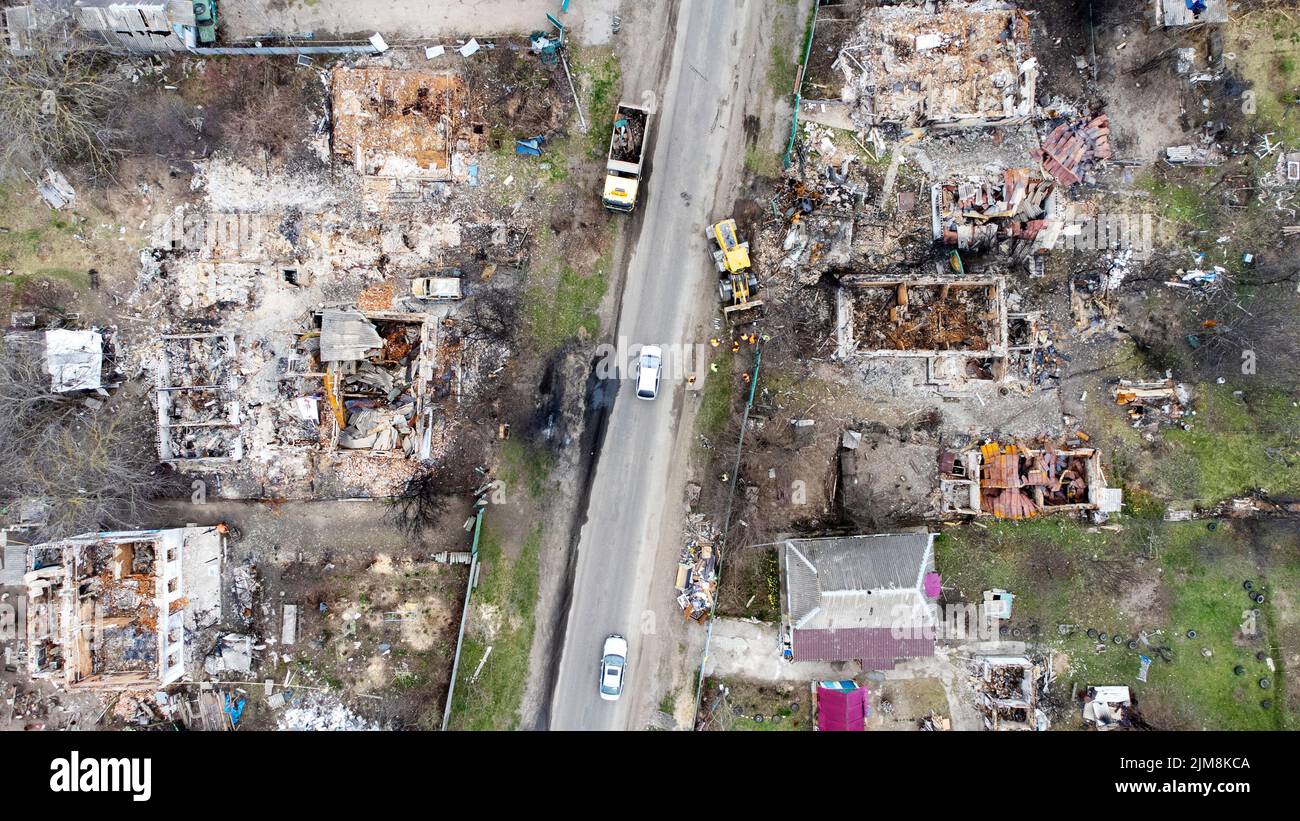Andriivka, Kyiv Oblast , Ukraine. Pic Shows The village of Andriivka ...