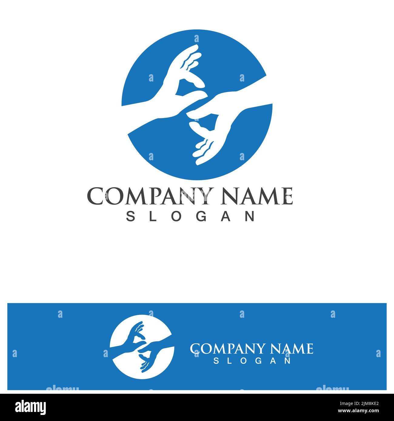 Hand help logo and symbols template icons app Stock Vector Image & Art ...