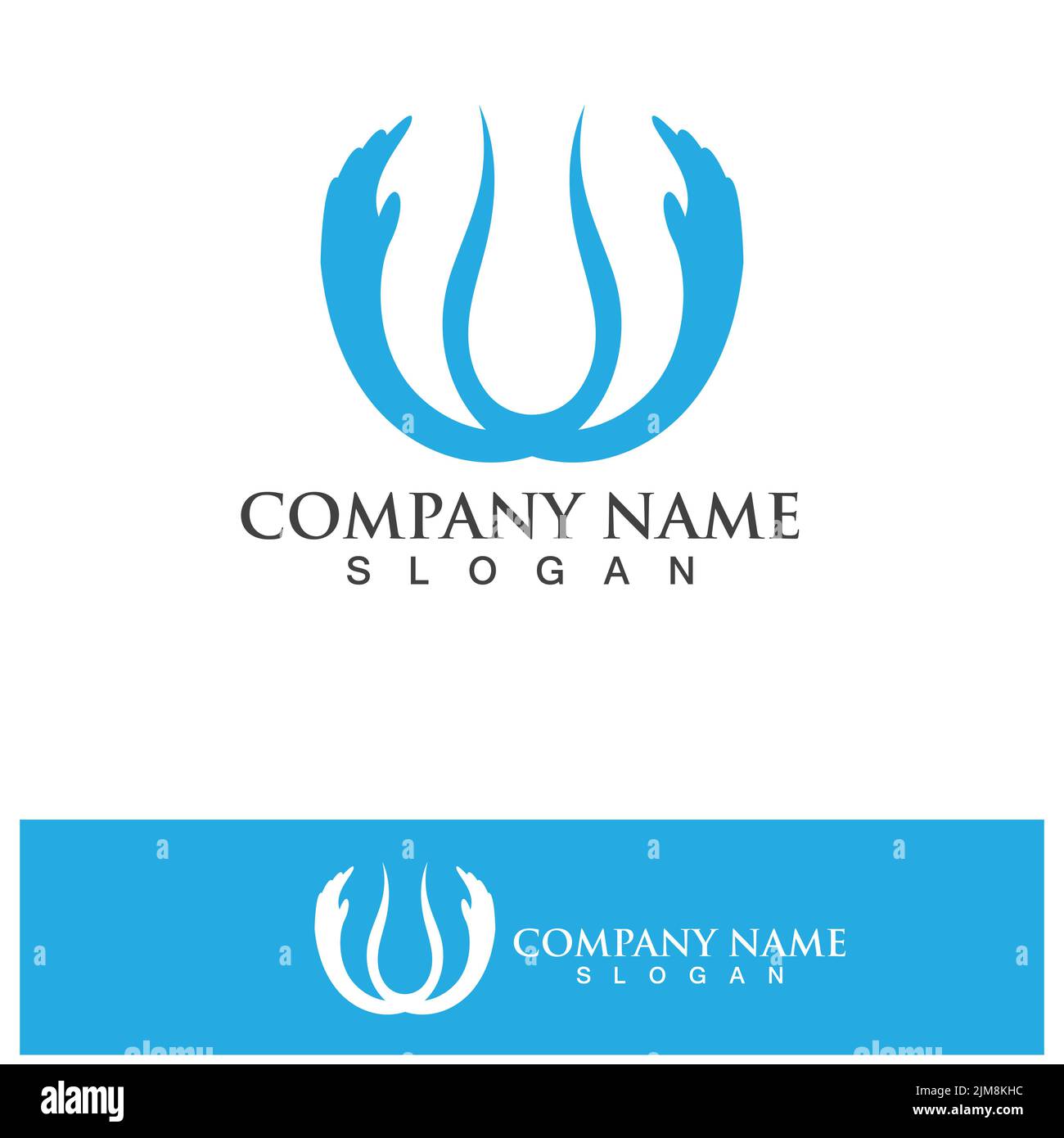 Hand help logo and symbols template icons app Stock Vector Image & Art ...