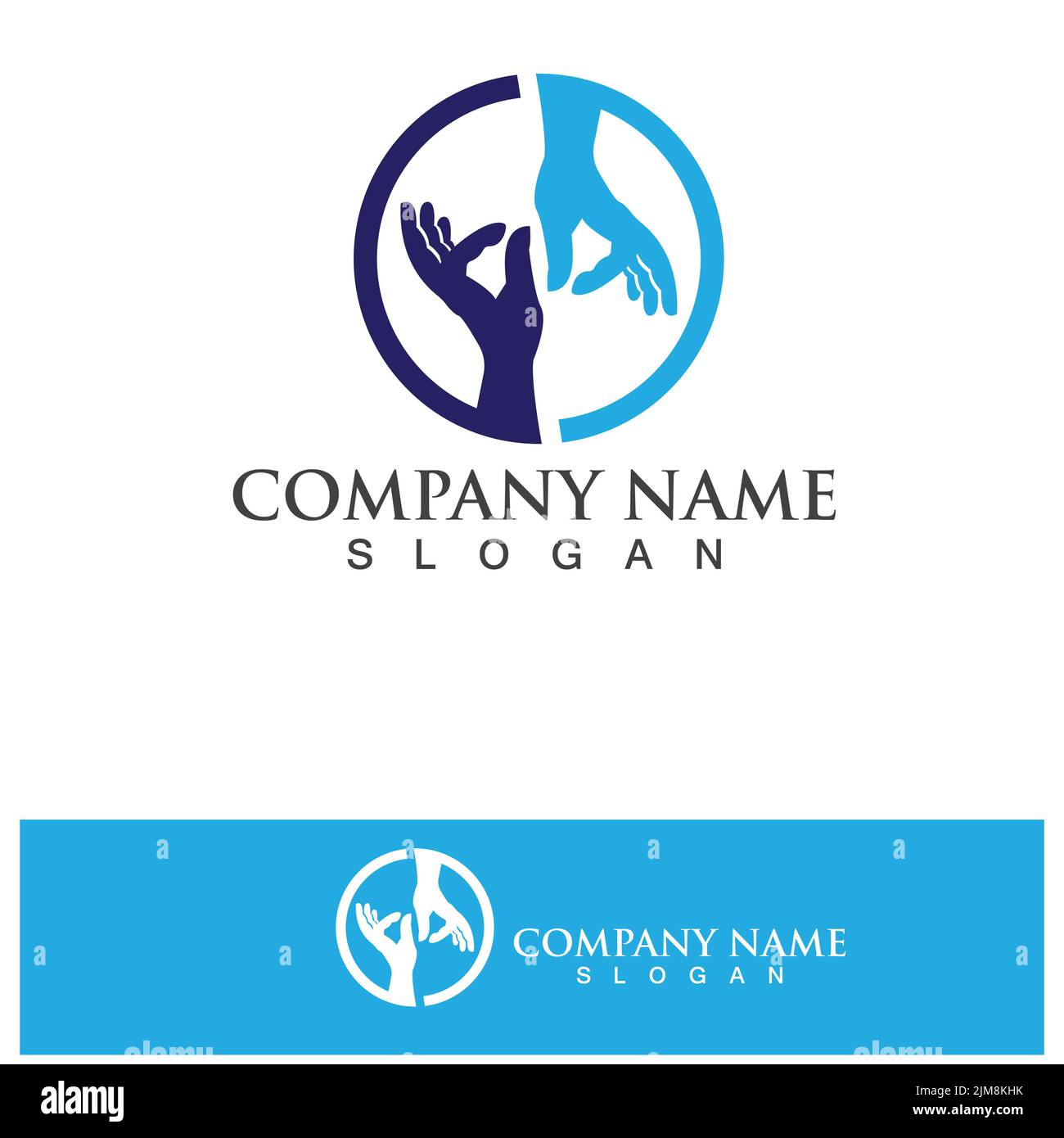 Hand help logo and symbols template icons app Stock Vector Image & Art ...