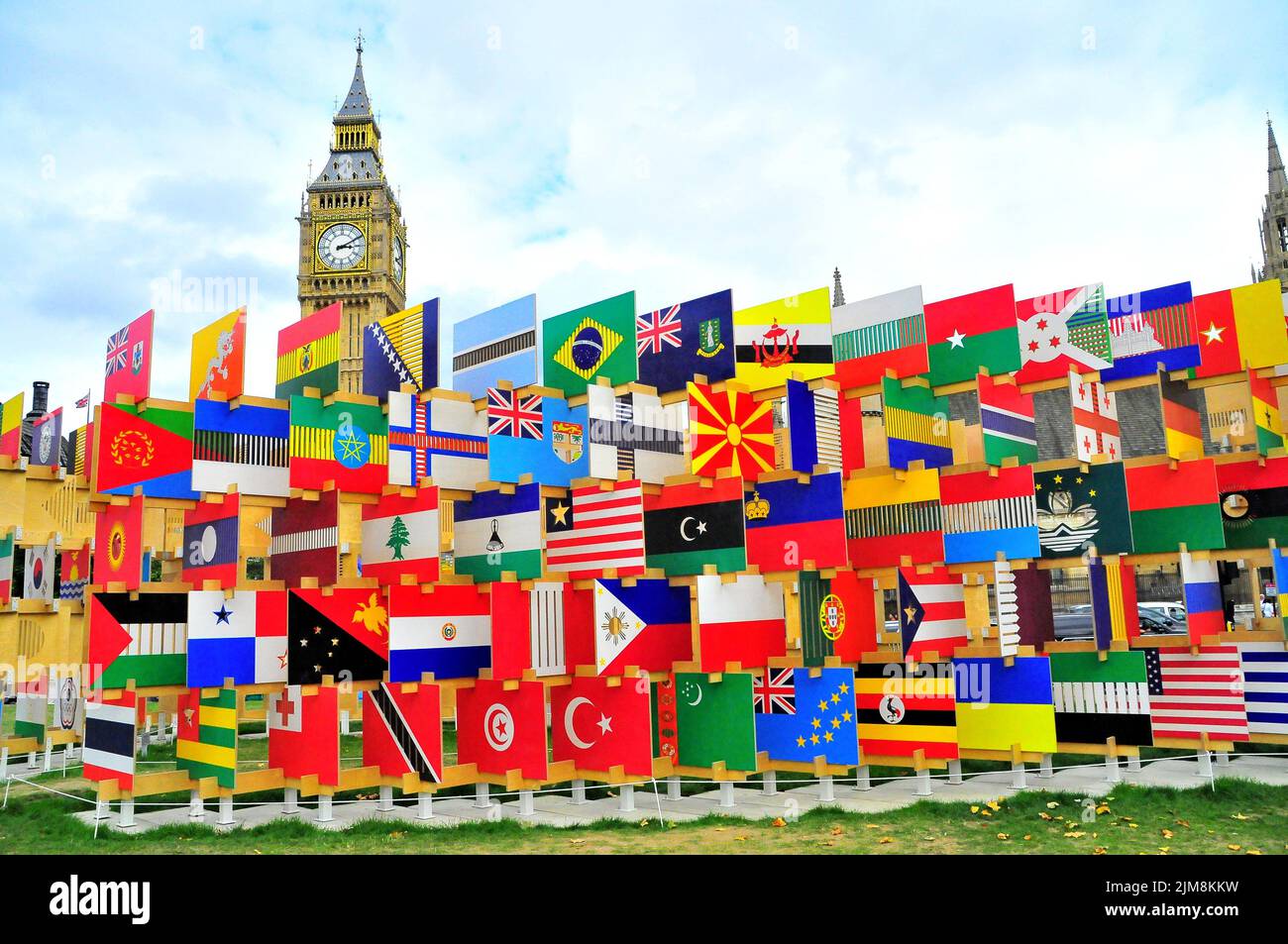 Olympic flags.Parliament Square Stock Photo - Alamy