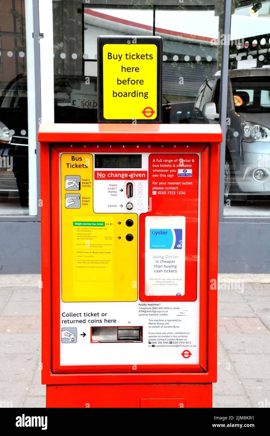 London ticket machine Stock Photo - Alamy