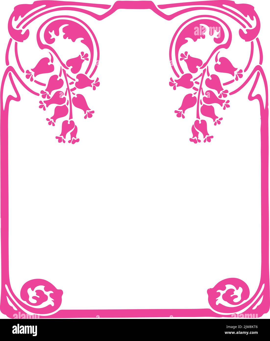 Elegant drawing floral frame hi-res stock photography and images - Alamy