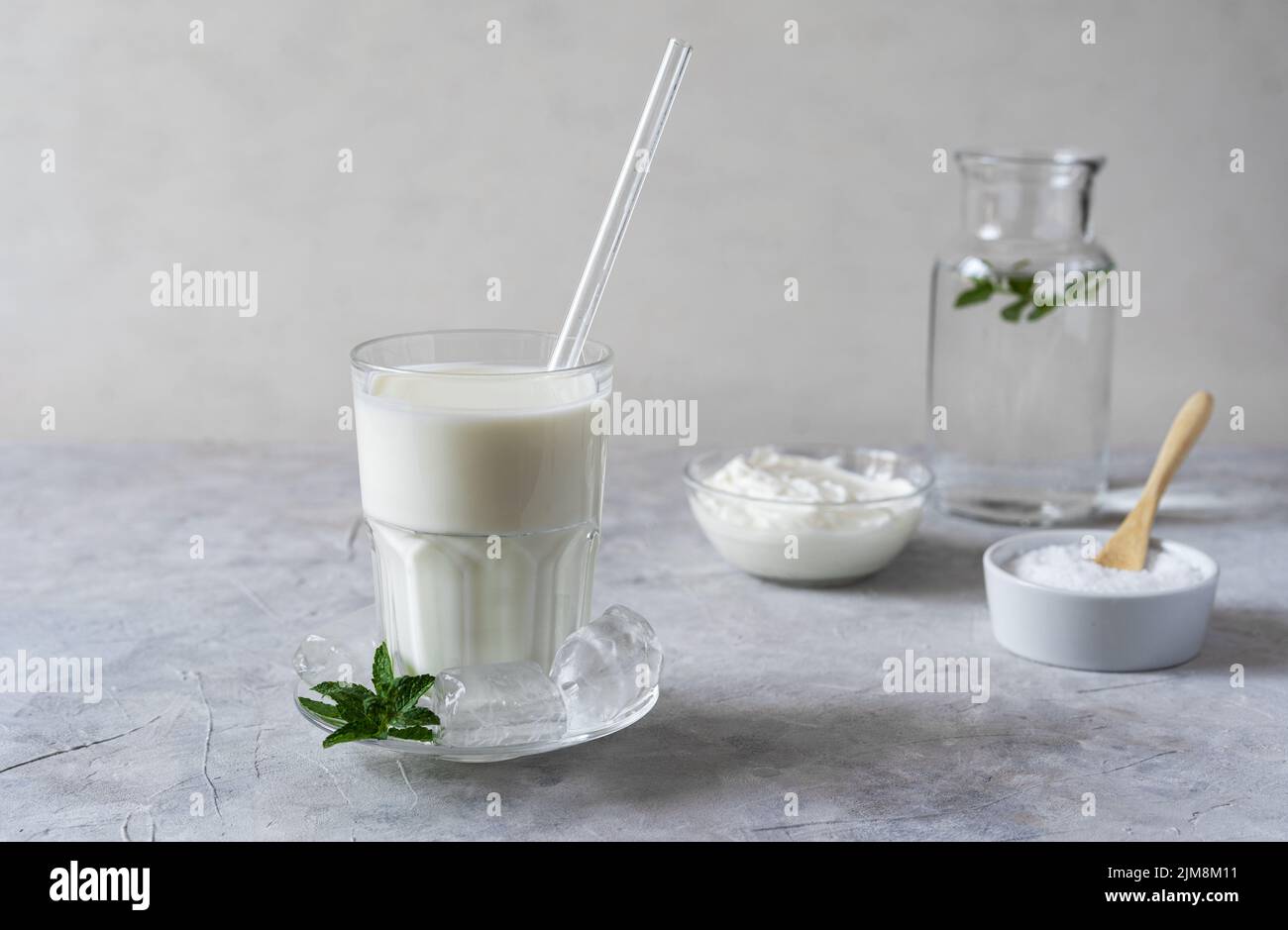 Ayran is a popular refreshing Middle Eastern beverage made with yogurt ...