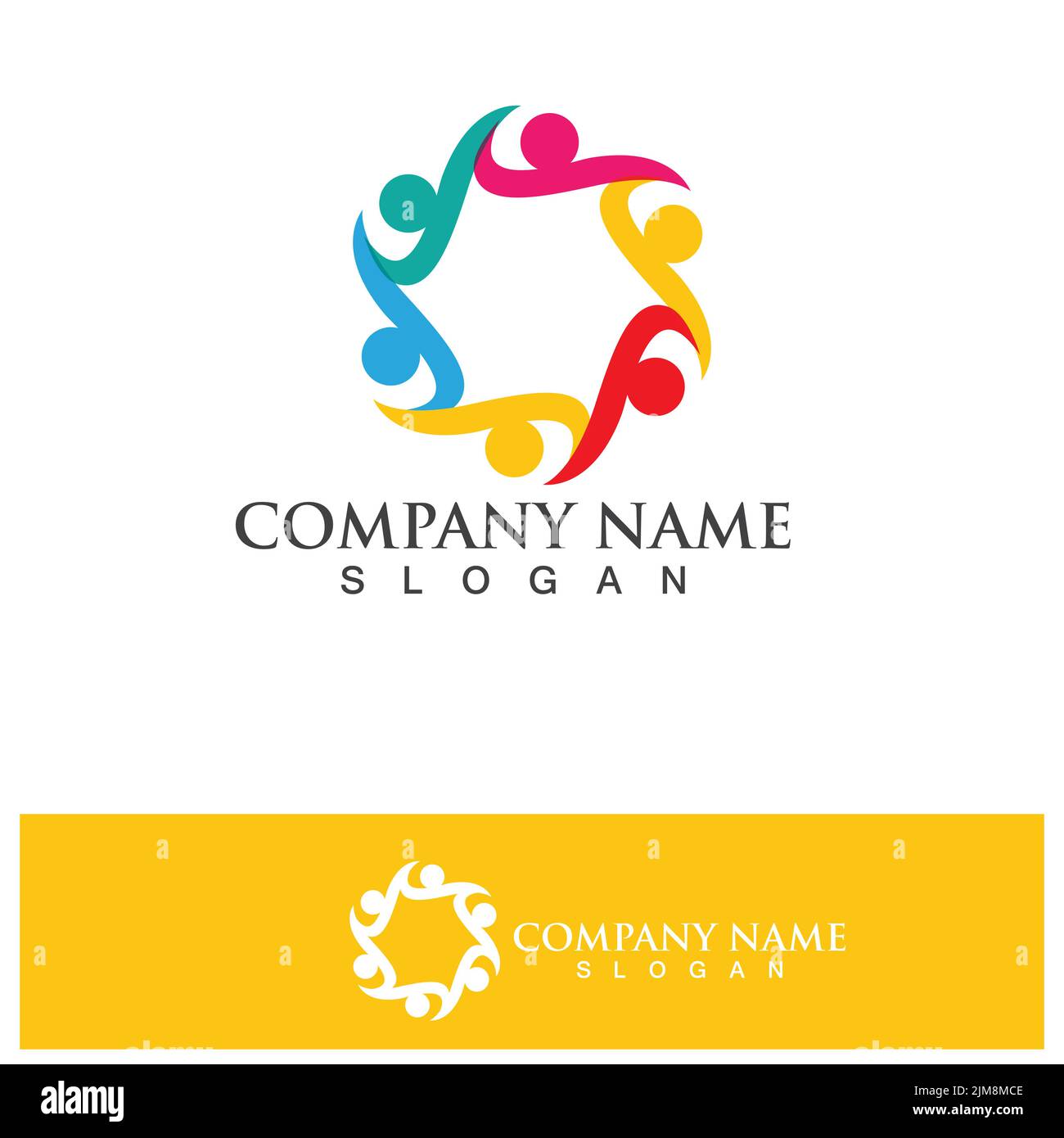 Community group logo, network and social icon vector Stock Vector Image ...