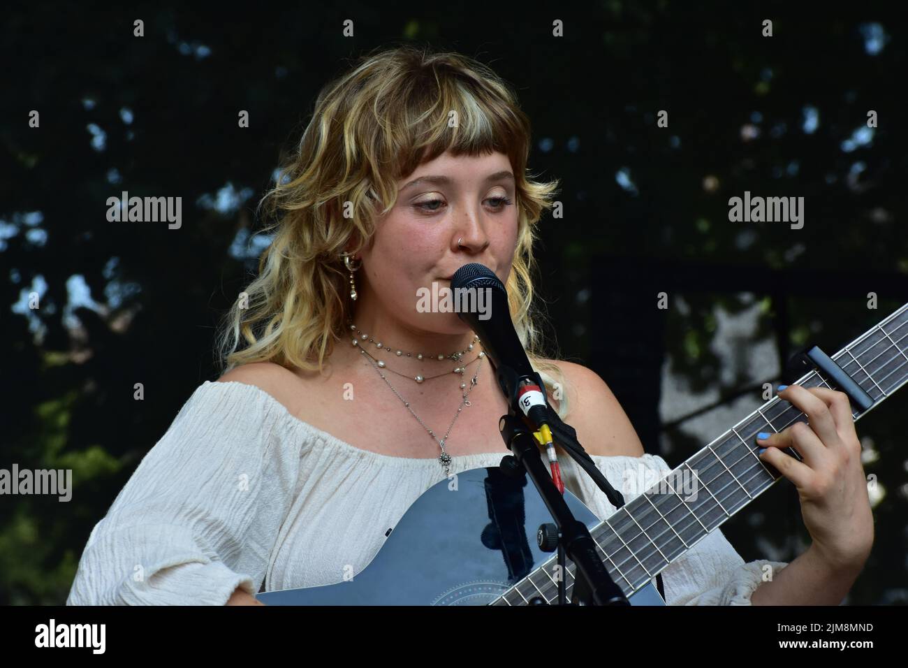 Singer and songwriter PEM at the Bristol Harbour Festival, Bristol, UK ...