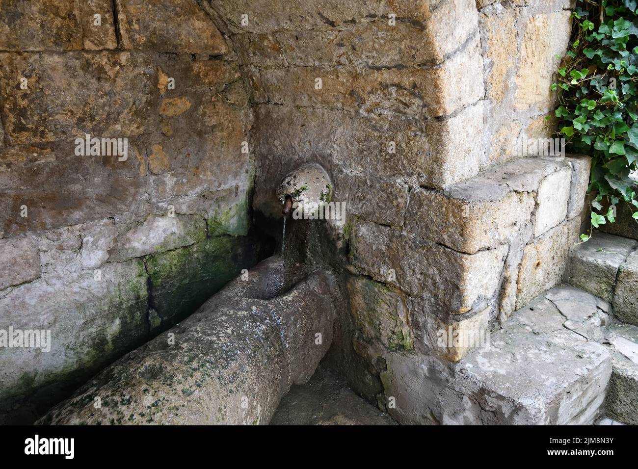 Medieval water spring in the Naryn-Kala fortress. Derbent. Republic of ...