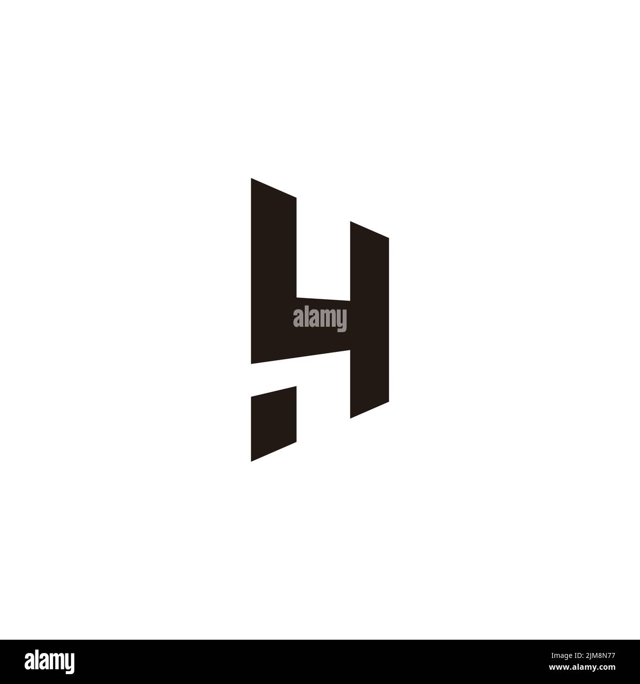 letter h 4 simple geometric logo vector Stock Vector Image & Art - Alamy