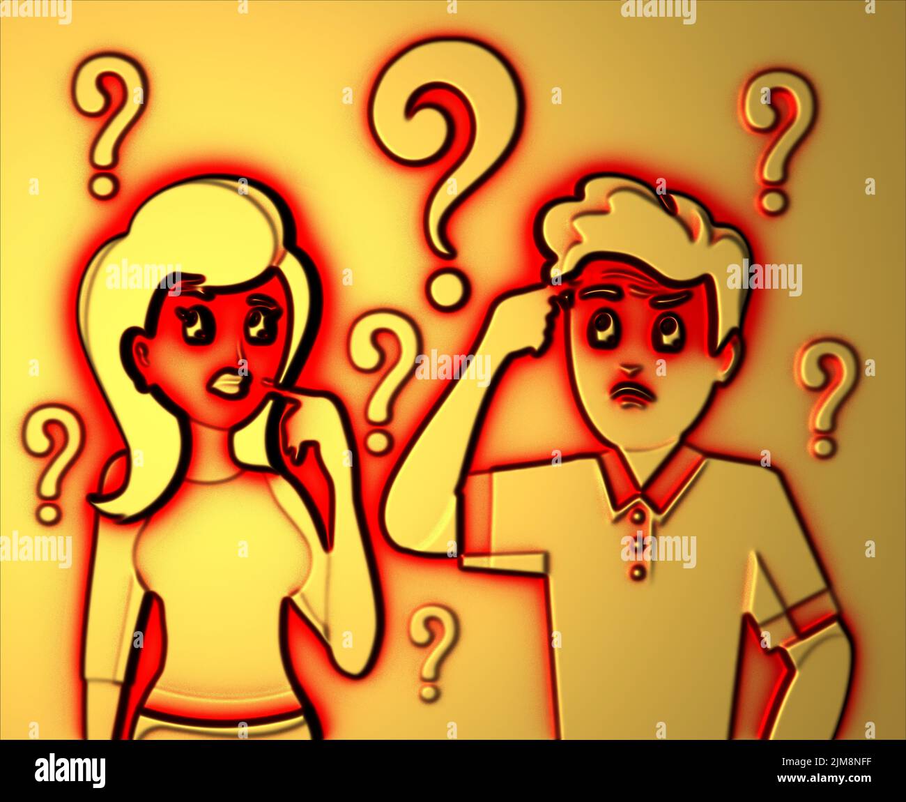 Kids thinking about a matter trying to recall Stock Photo - Alamy