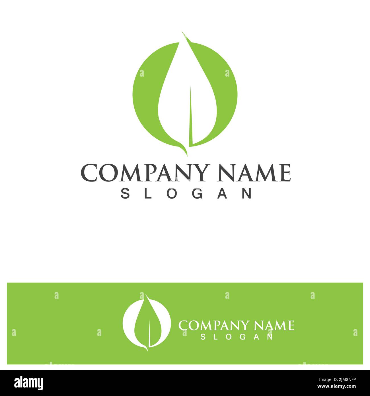 Eco Energy Vector Logo with leaf symbol. Green color with flash or ...
