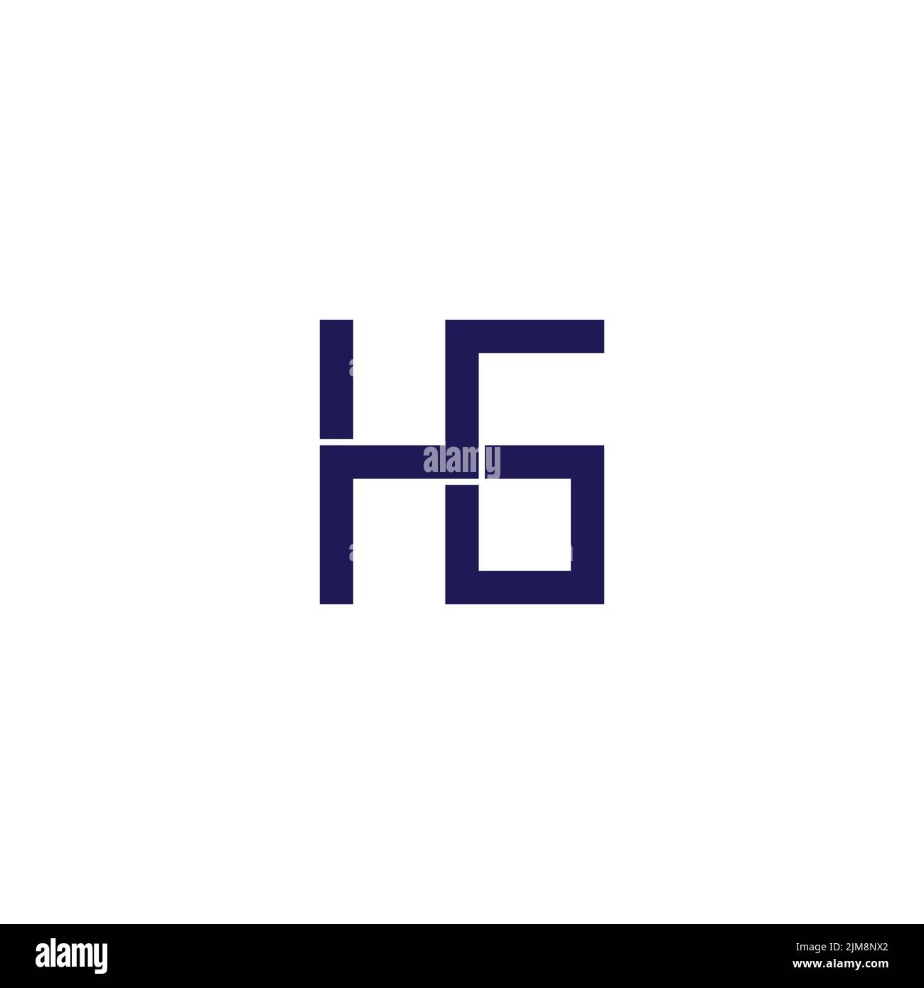 letter hg simple linked line art logo vector Stock Vector Image & Art ...