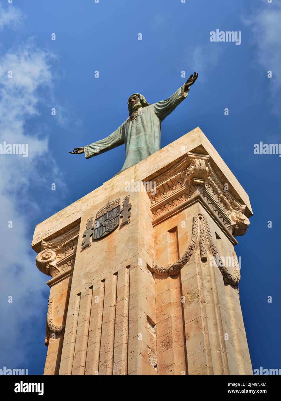 Statue of Christ on Mount El Toro, Es Mercadal, Menorca, Spain Stock ...