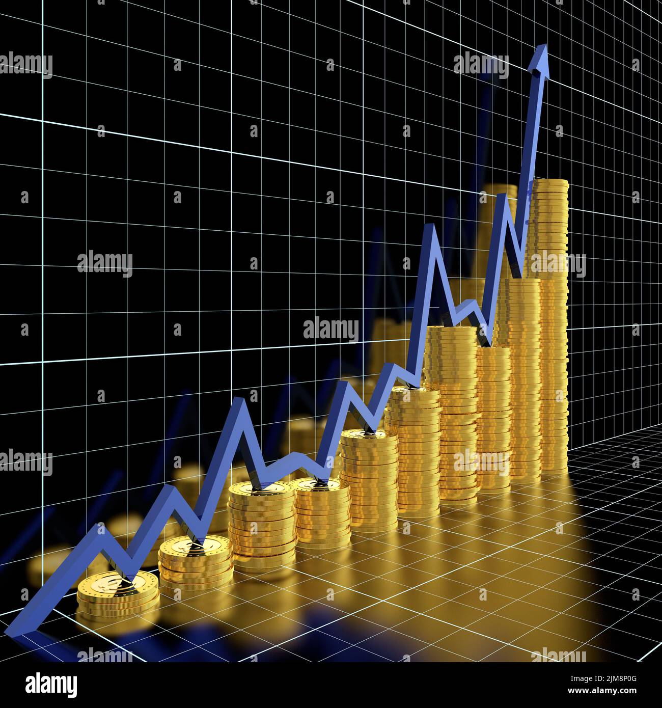 Graph green up red down hi-res stock photography and images - Alamy