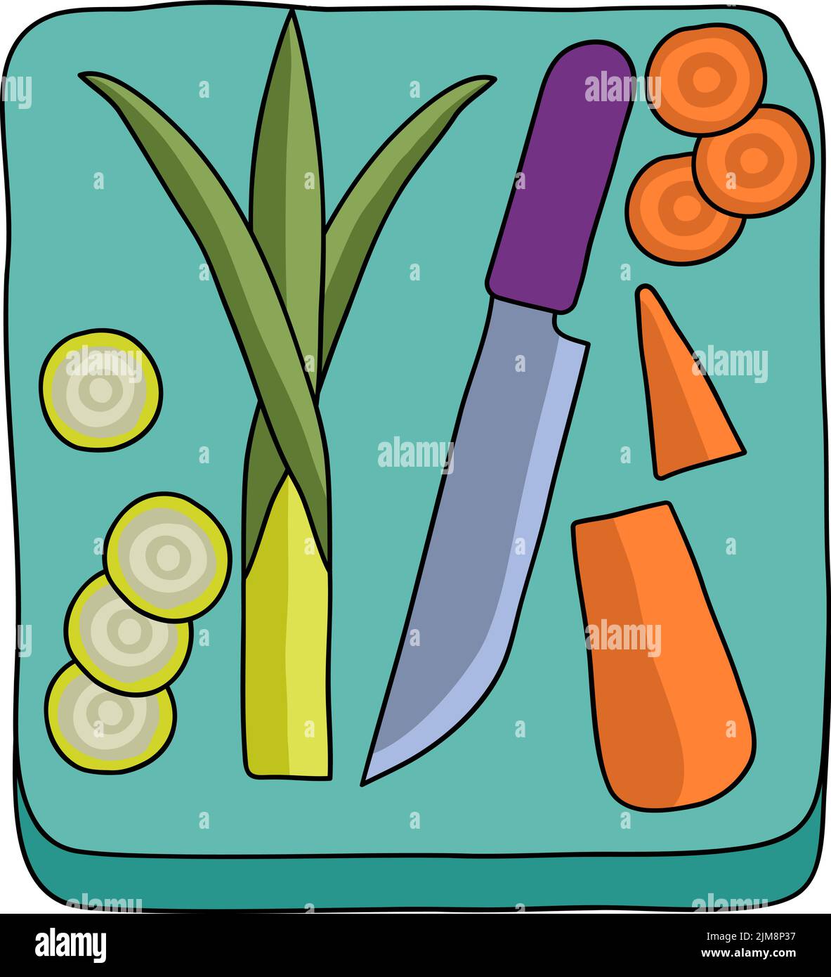 Chopping of vegetables Stock Vector Images - Alamy