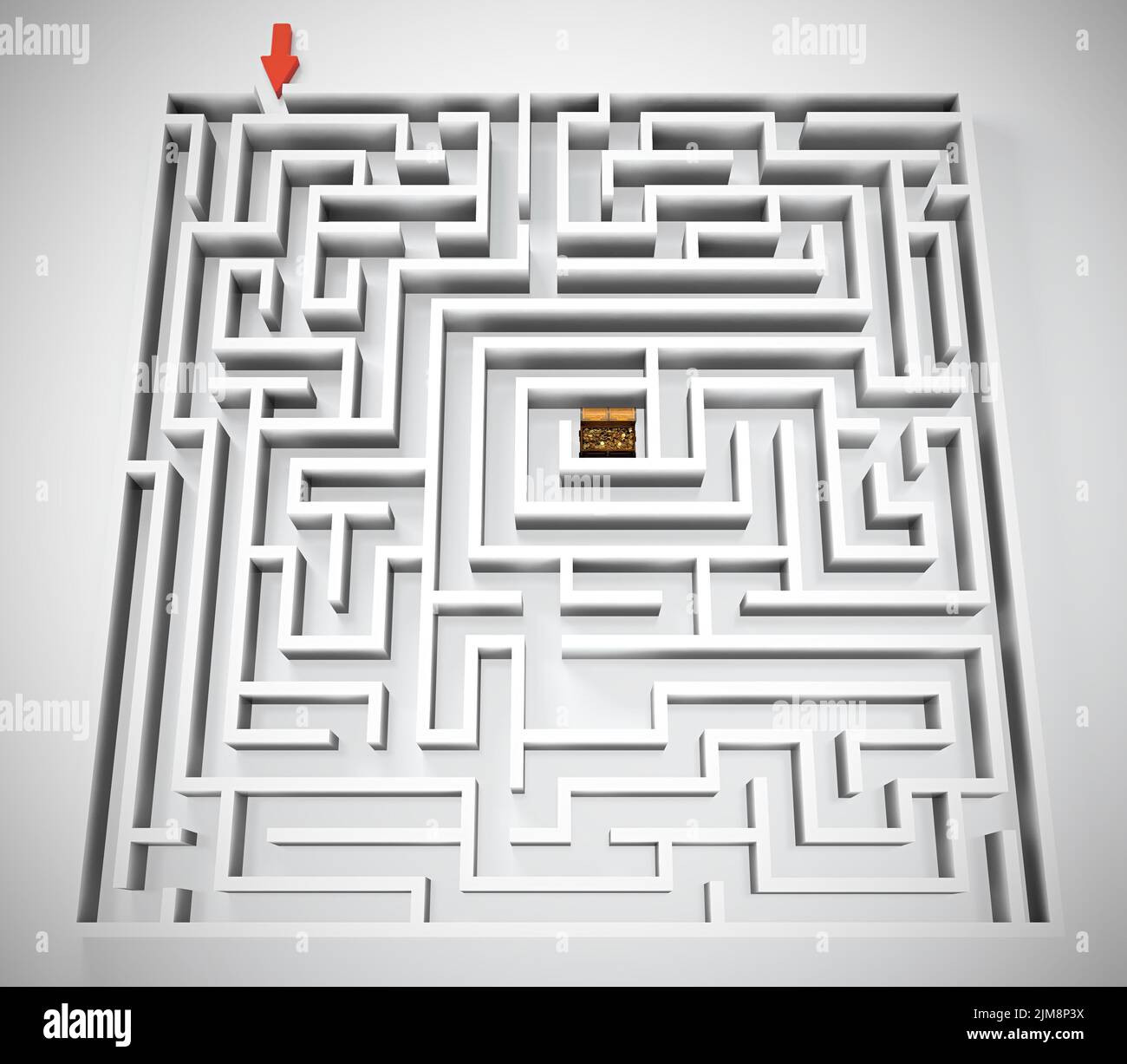 Maze with treasure Stock Photo - Alamy