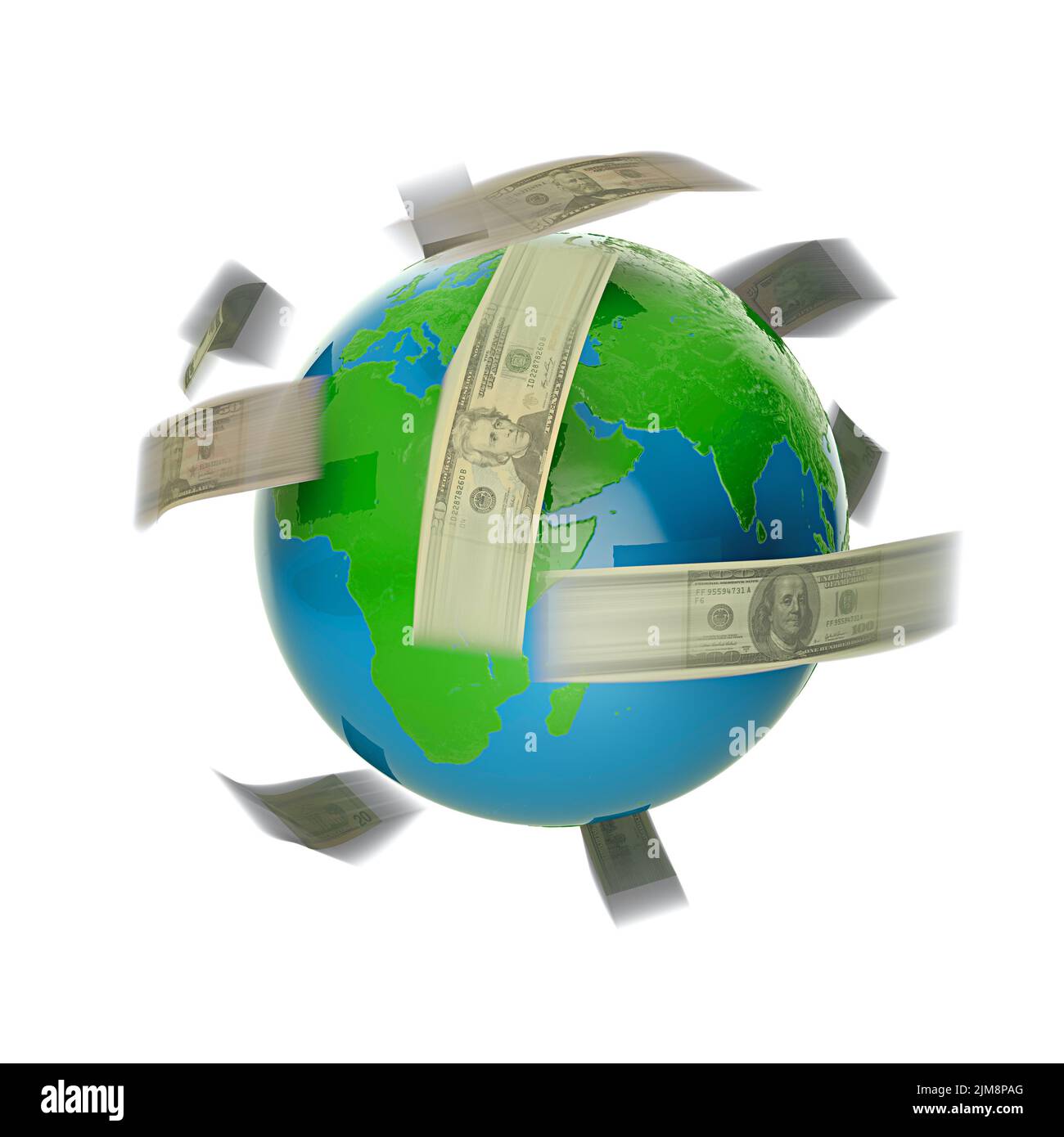 3d render flying dollar bill hi-res stock photography and images - Alamy