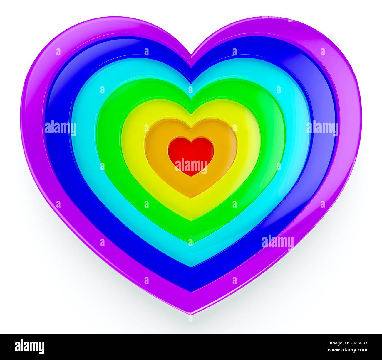 Rainbow heart symbol hi-res stock photography and images - Alamy
