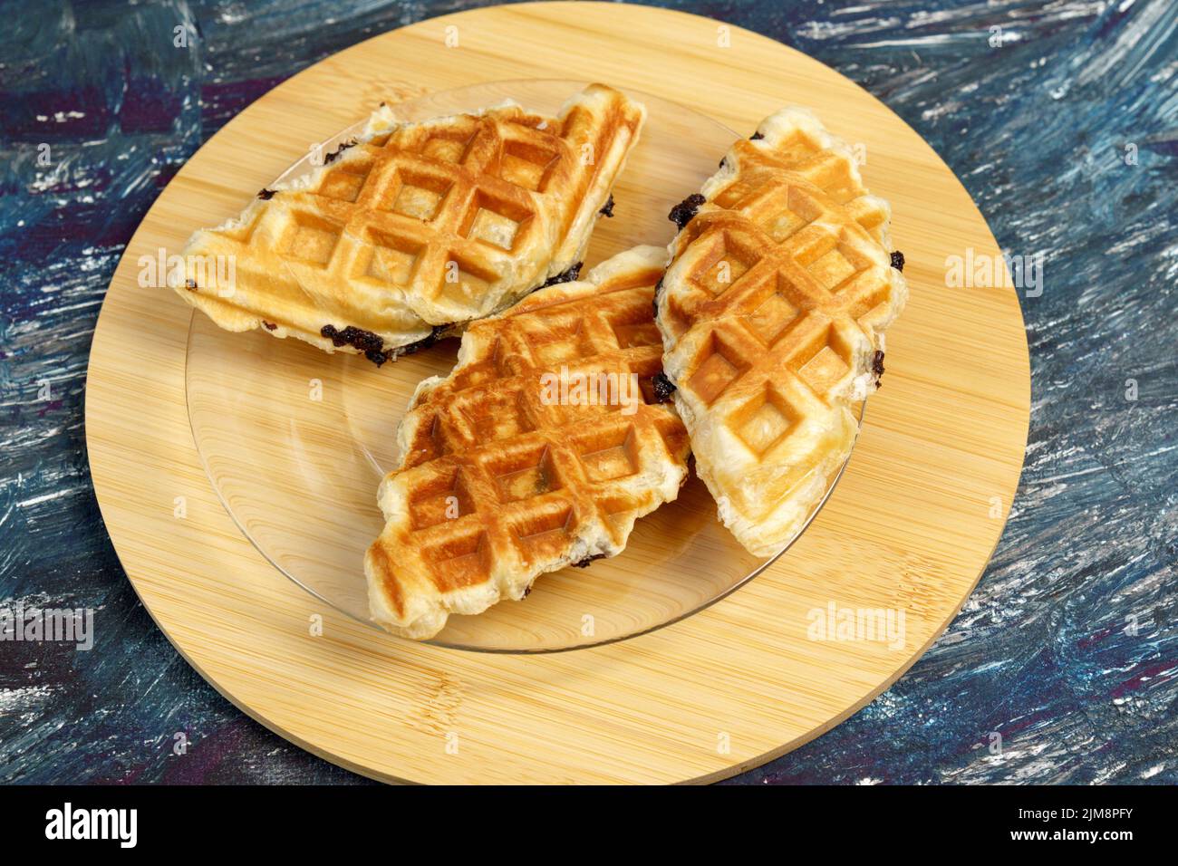 Croffle or Croisant waffle dessert, a marriage between a croissant and ...