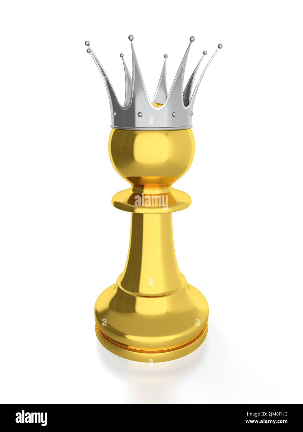 Chess pawn crown 3d hi-res stock photography and images - Alamy