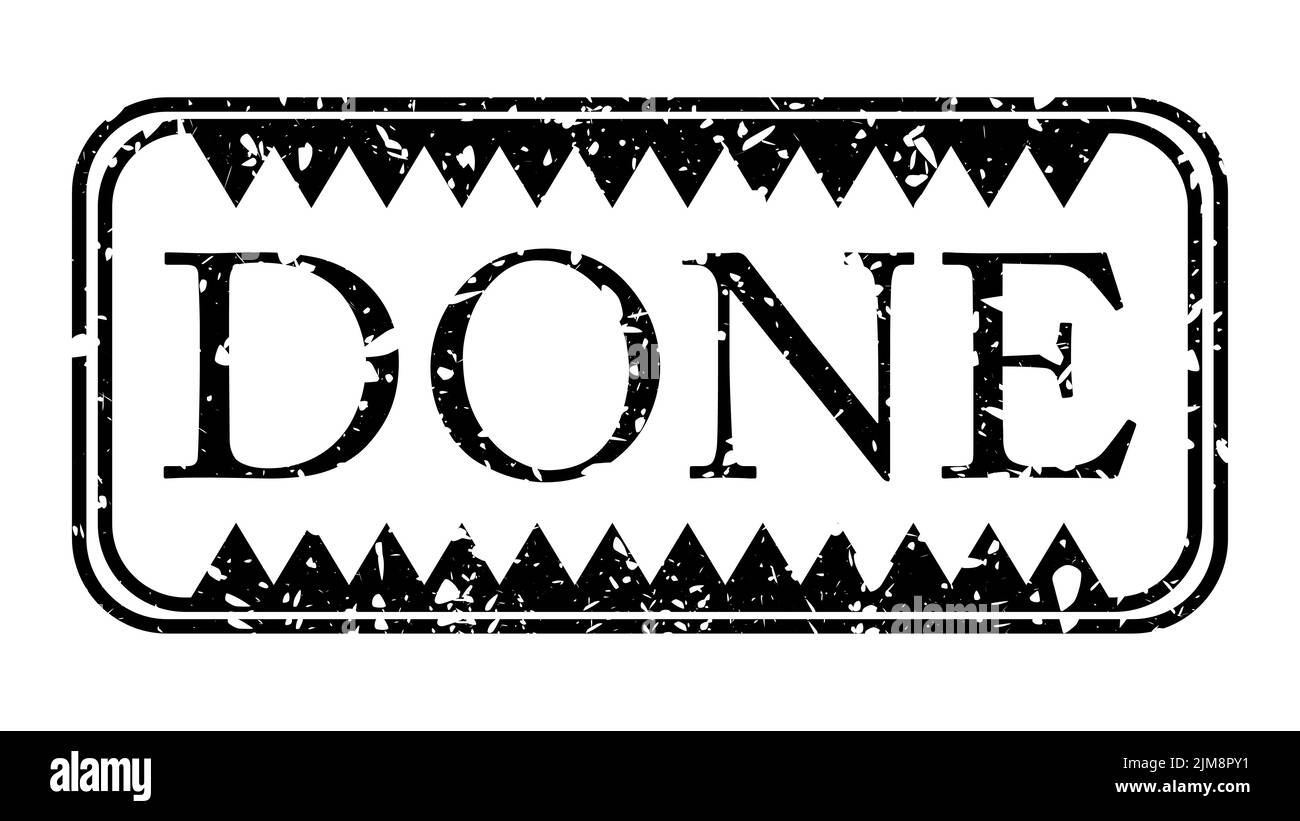 Simple vintage rubber stamp with Done text with Checkmark text Stock ...