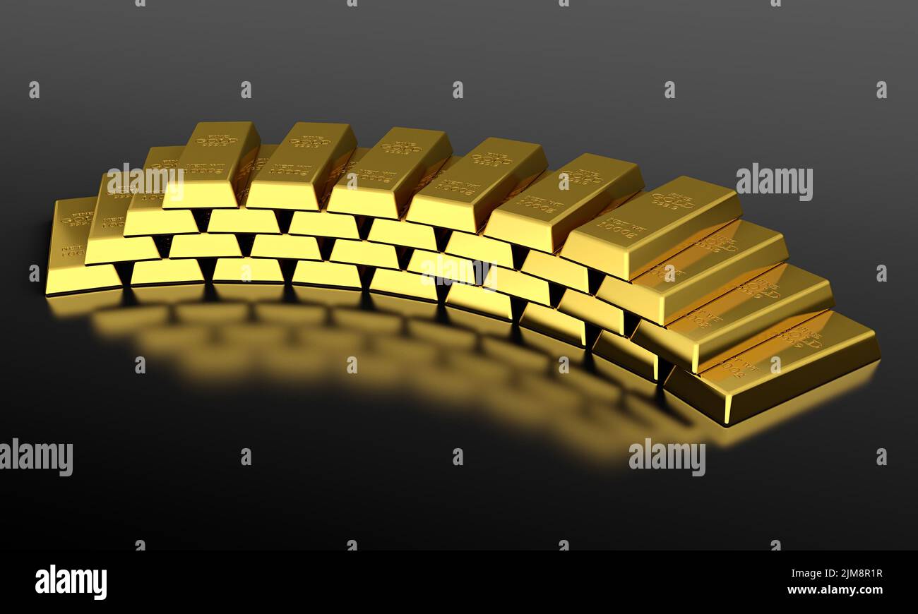 Gold ingot shape hi-res stock photography and images - Alamy