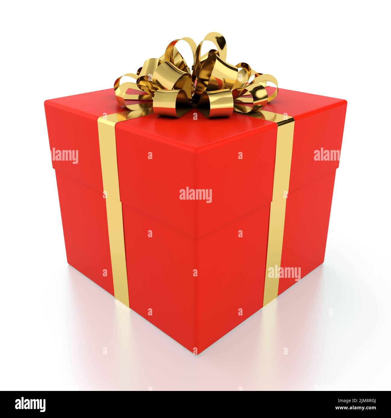 Render red white gift box hi-res stock photography and images - Alamy